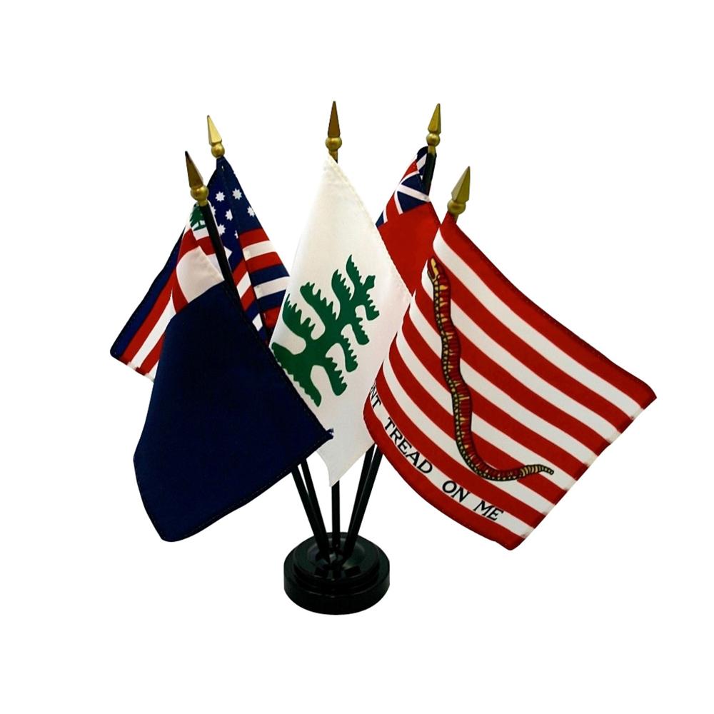 Mini Colonial Historical Flag Set – Austin Flag & Flagpole